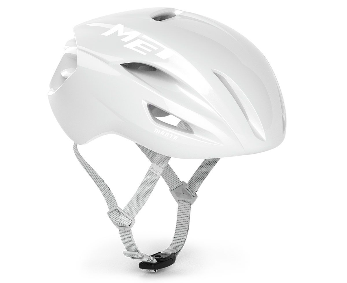 Manta Absolute White Aero Road Cycling Helmet | MET Helmets